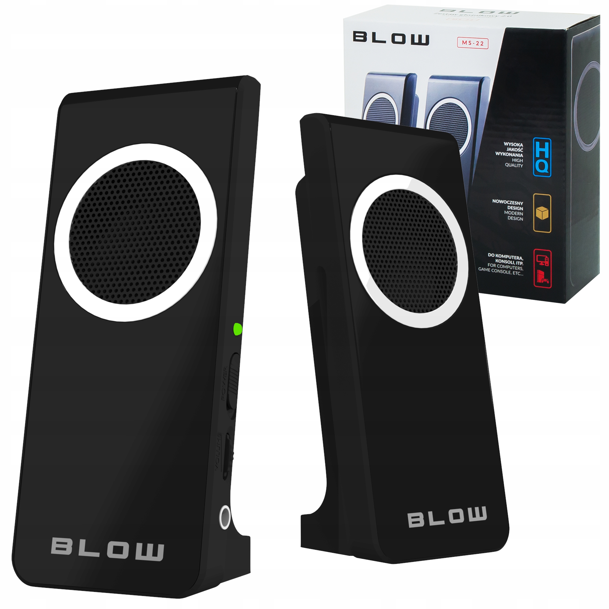 Sestava reproduktorů 2.0 Blow MS-22 3 W černá - Allegro