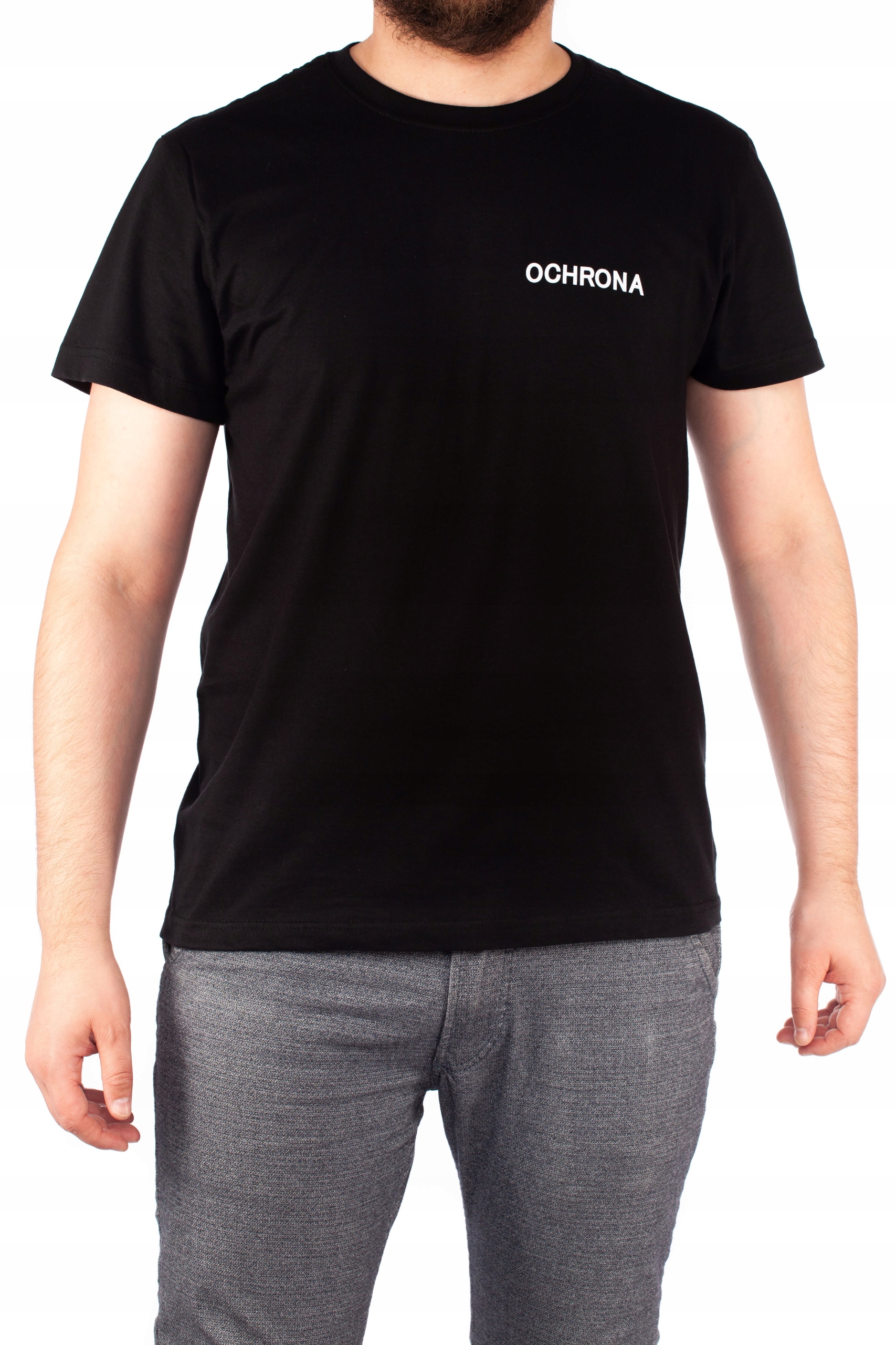 KOSZULKA T-shirt z nadrukiem napisem OCHRONA r.L • Cena, Opinie • T-shirty 12082583987 • Allegro