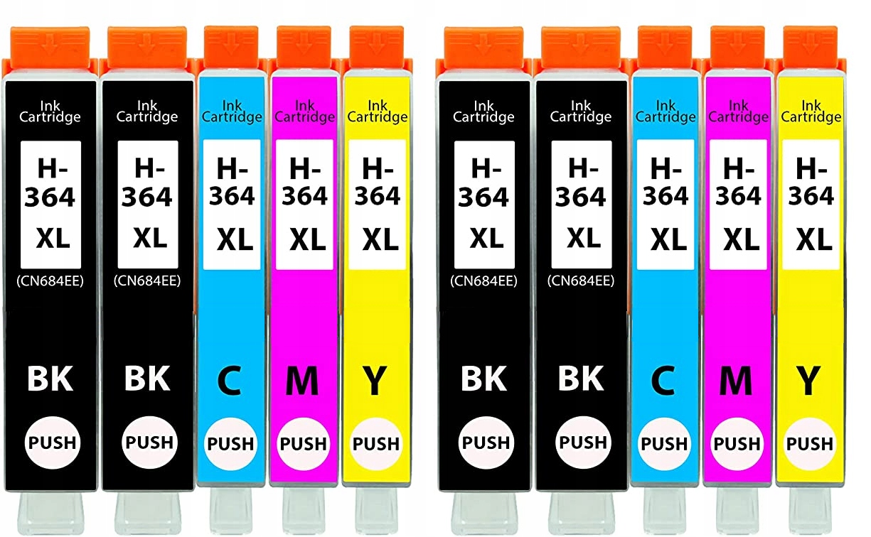 10x TUSZE DO HP DESKJET 5524 5520 3520 3070A 364XL - Sklep, Opinie ...