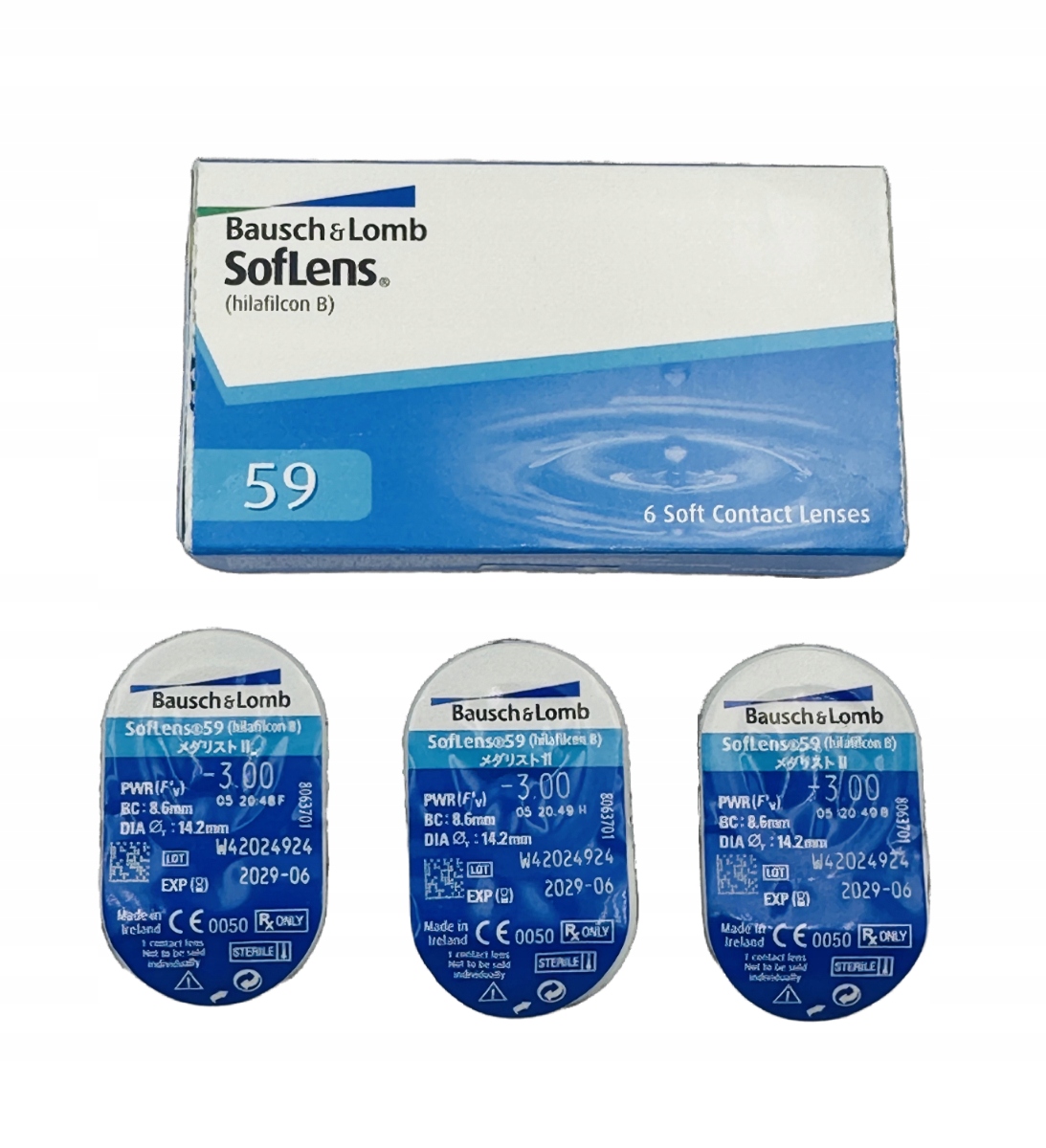 Soczewki kontaktowe SofLens 59, 3 Szt. Moc -2,50 BC 8,6 (5905090859147 ...