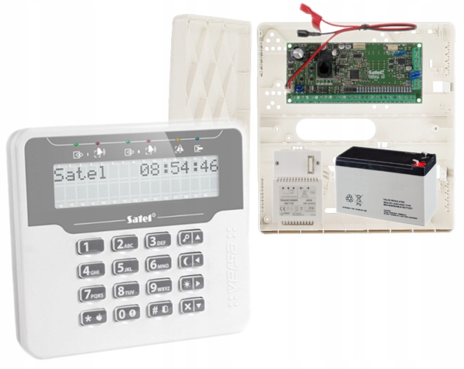 SATEL SYSTEM ALARMOWY VERSA 10 MANIPULATOR LCDM AKUMULATOR 7AH TRAFO ...