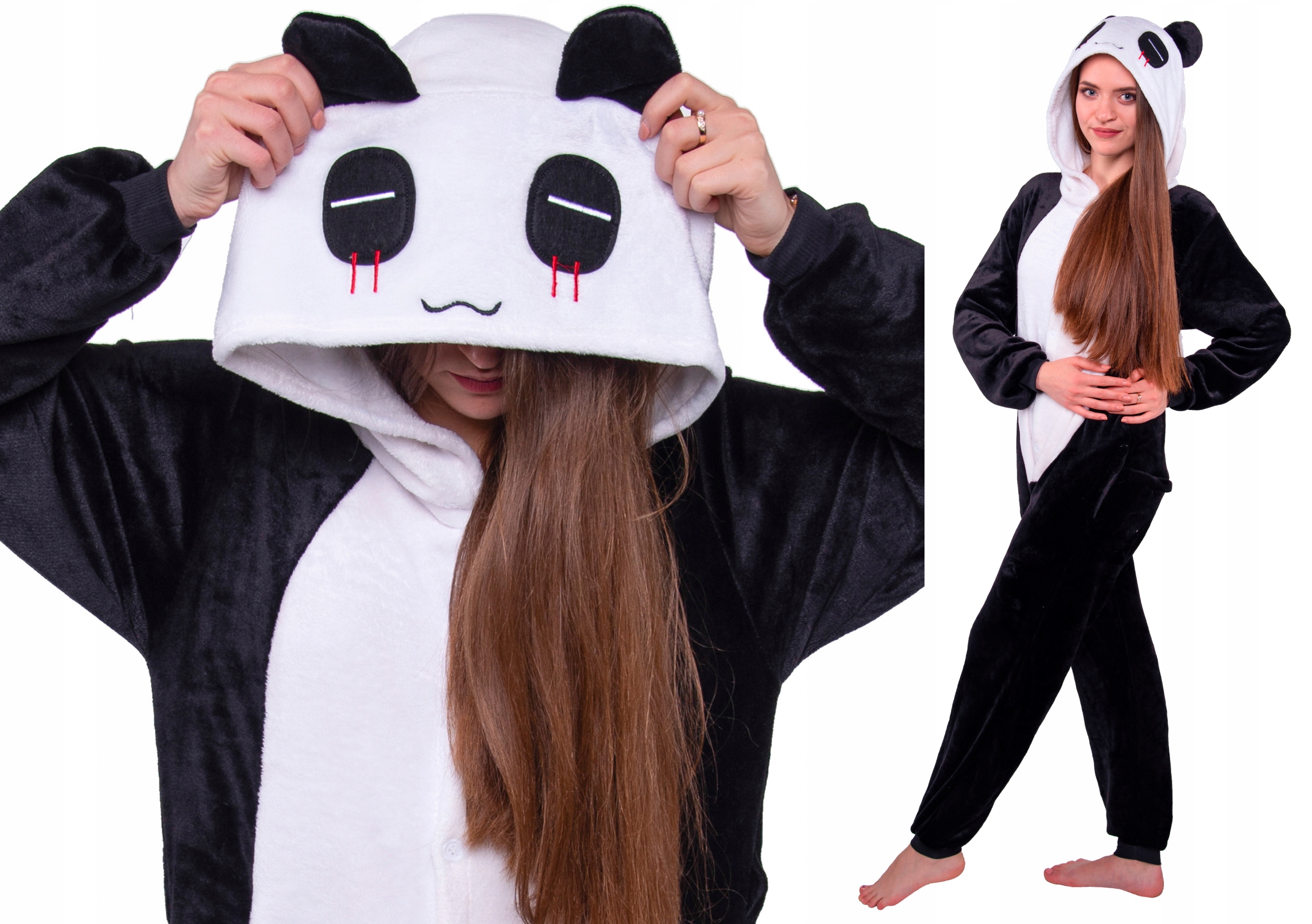 PANDA Pyžamo Převlek Kigurumi Overal Kombinéza Pajacyk Kostým 176 ...