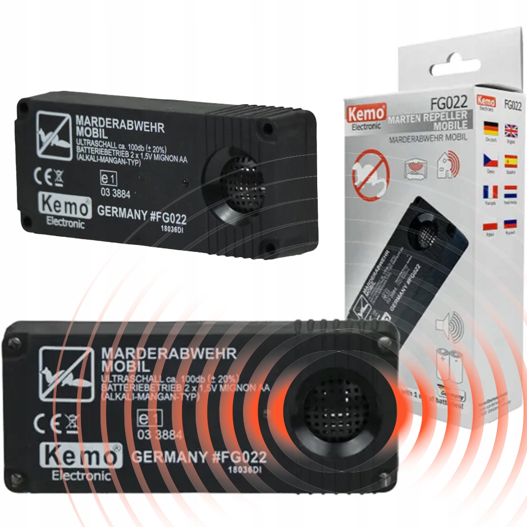 Kemo FG022 bateryjny odstraszacz kun ultrasonic 2 x bateria AA ...