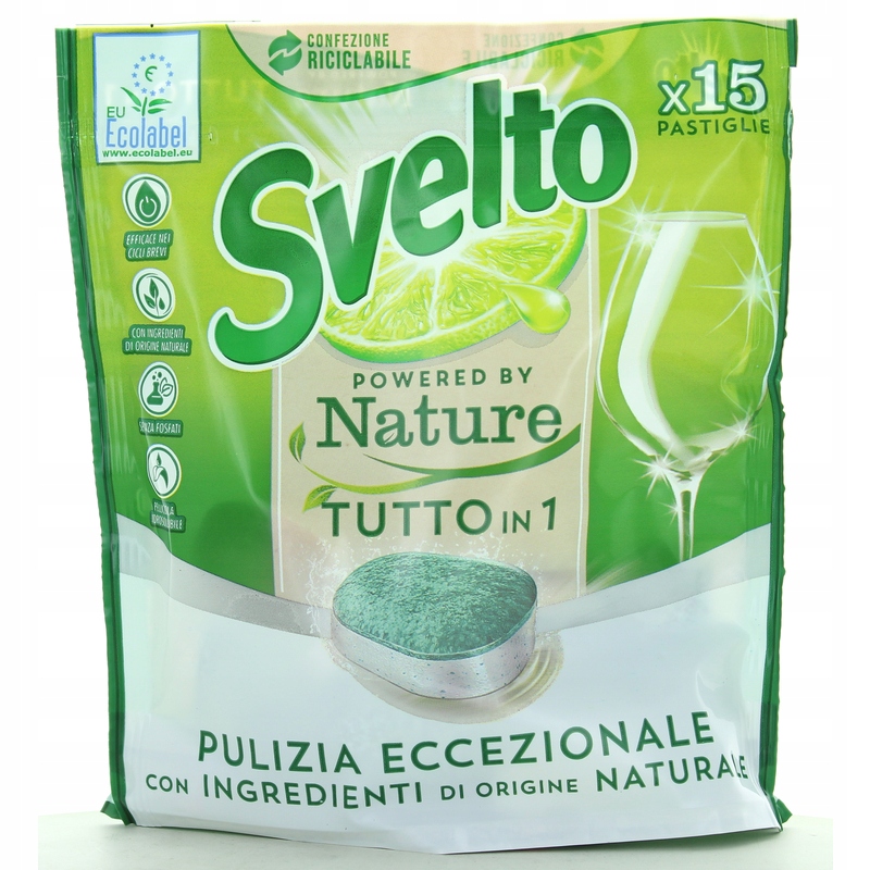 SVELTO Zielona Cytryna tabletki do zmywarki 15szt 12390538086 - Allegro.pl