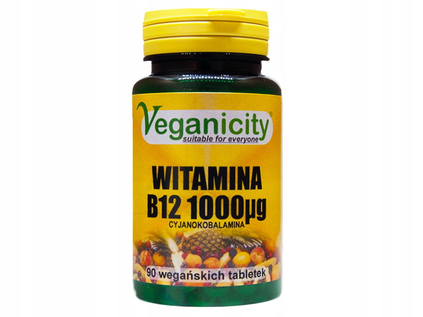 WITAMINA B12 1000 Veganicity Cyjanokobalamina Wege (5060025265971 ...