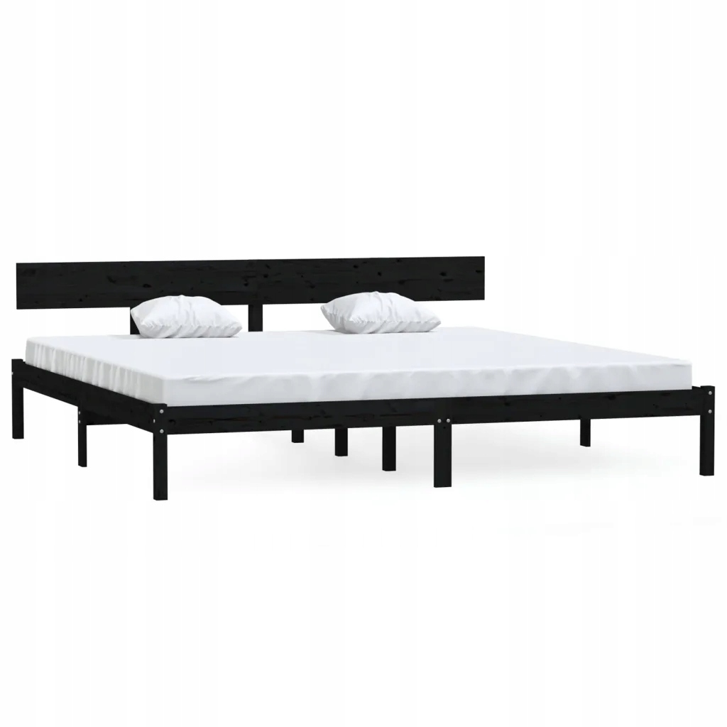 Rám postele drevený 180x200 cm, čierny - Allegro