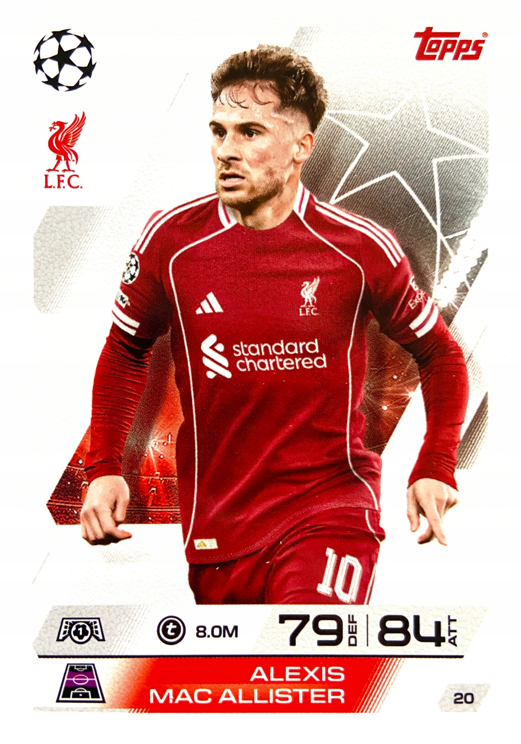 ZÁPASOVÝ ÚTOK UCL 2025/26 2026 20 ALEXIS MAC ALLISTER LIVERPOOL za 18 ...