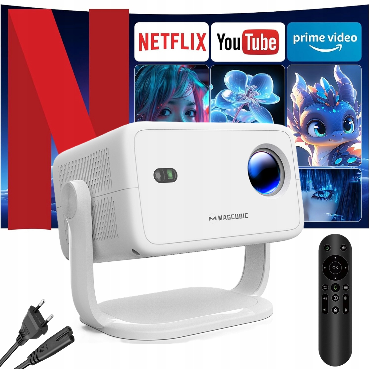 Projektor LED Magcubic L018 2025 biały - Sklep, Opinie, Cena w Allegro