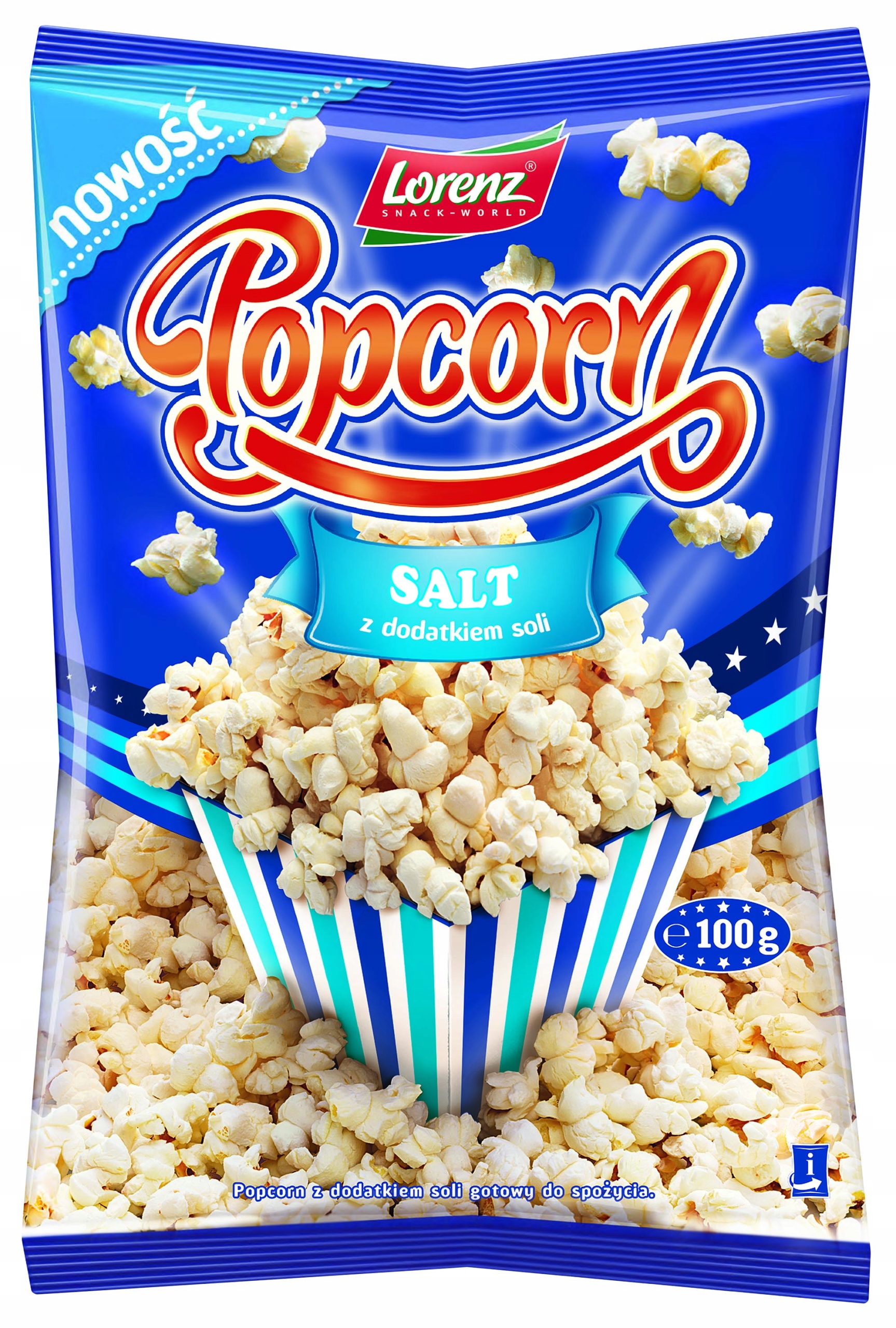 Popcorn Popped Słony - gotowy do spożycia 100g 12684479617 - Allegro.pl