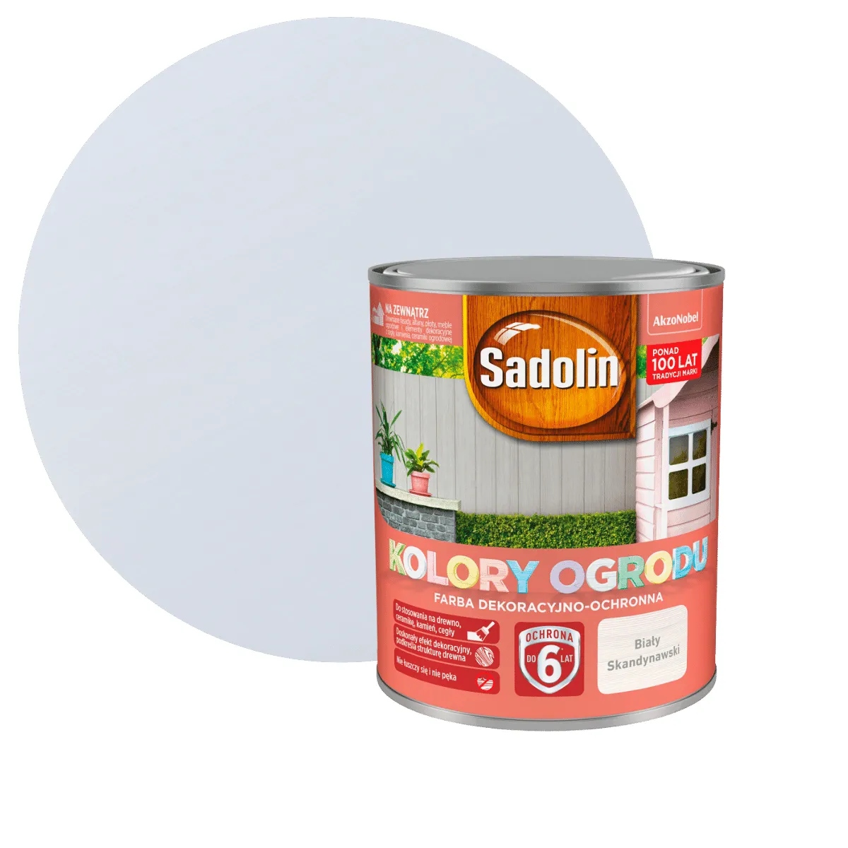 Farba akrylowa do drewna Sadolin 0,7 l Biały Skandynawski mat ...