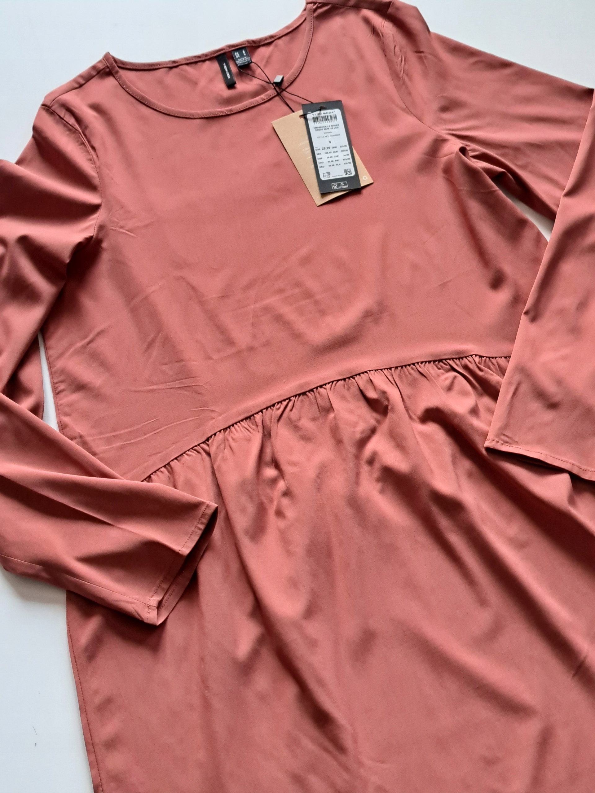 VERO MODA BECCA SUKIENKA TGUNIKA R. S DŁUGI RĘKAW WIOSNA KRÓTKA ...