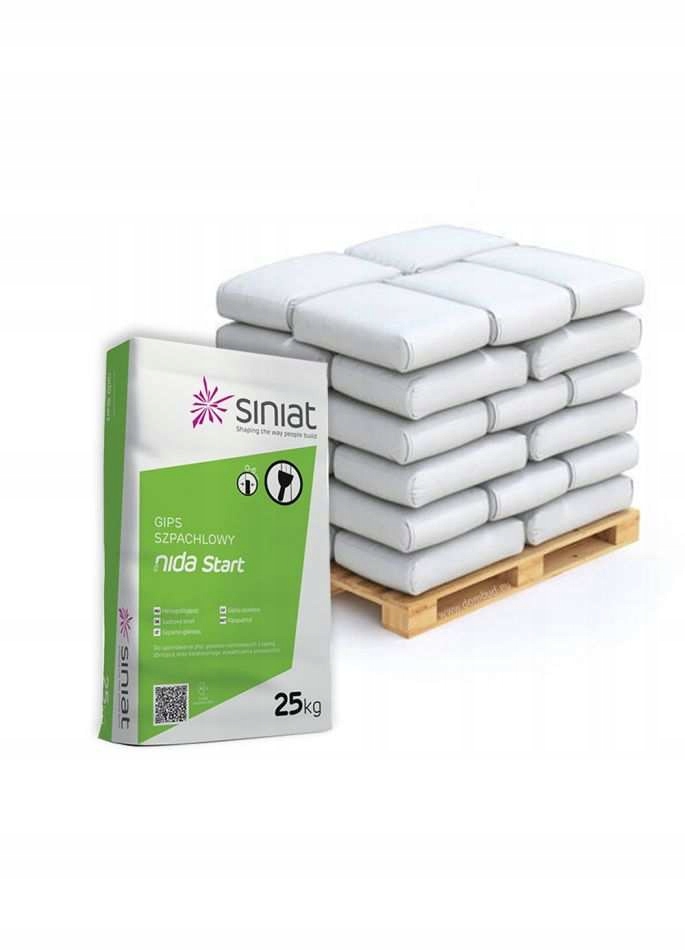 SINIAT NIDA START Gips szpachlowy Paleta 42 worki (SINIAT NIDA START Paleta) • Cena, Opinie ...