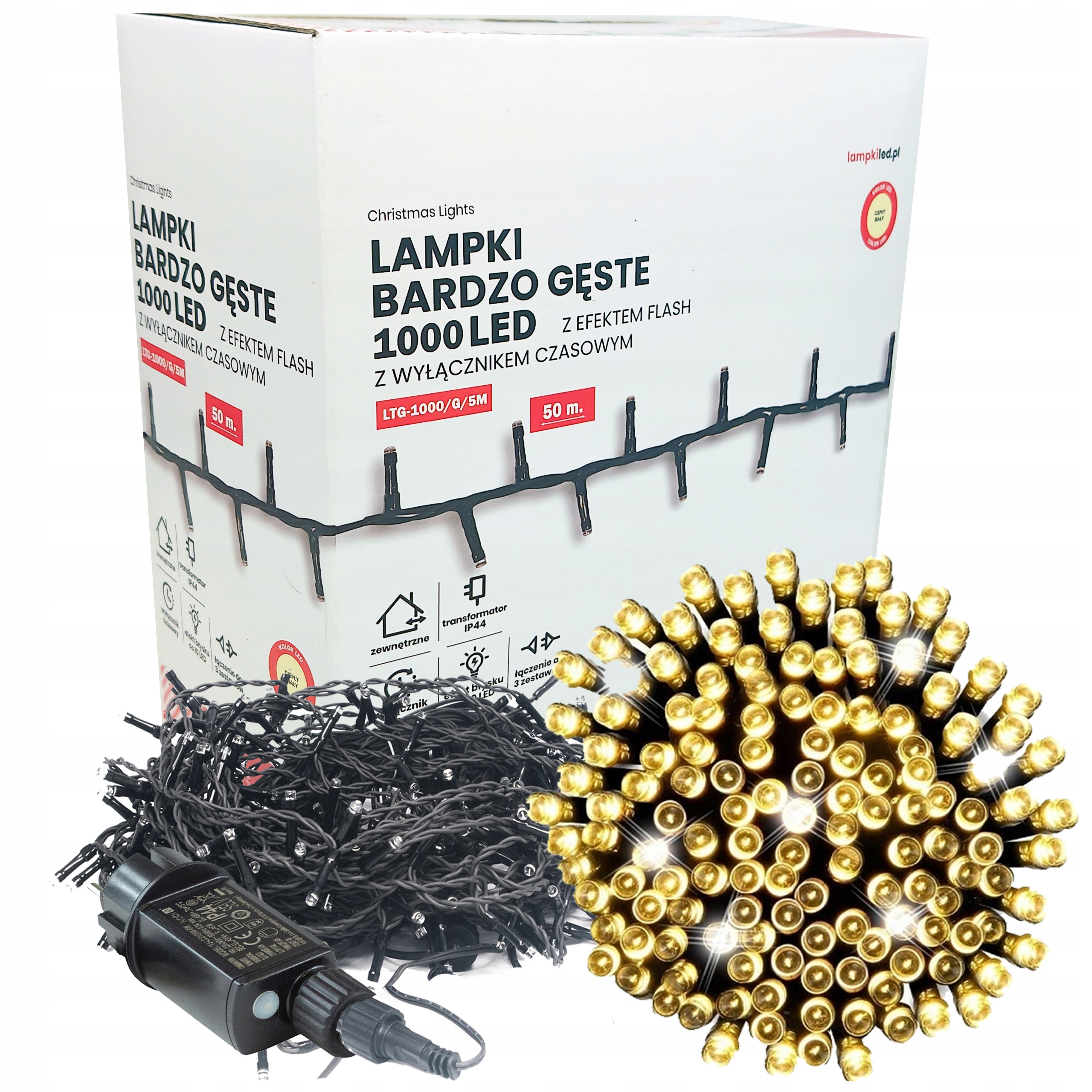 Lampki choinkowe Okej Lux 501 - 1000 lampek • Opinie - Allegro