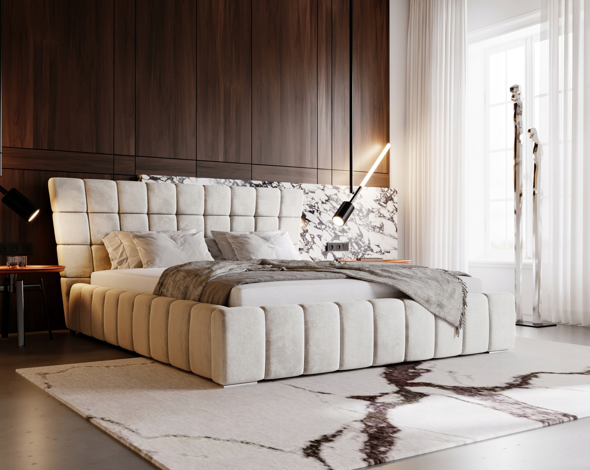 Čalouněná postel 180x200 cm s úložným prostorem Deluxe za 11249 Kč ...