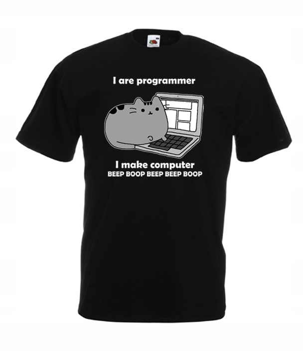 L KOSZULKA MĘSKA INFORMATYK PROGRAMISTA KOT • Cena, Opinie • T-shirty ...