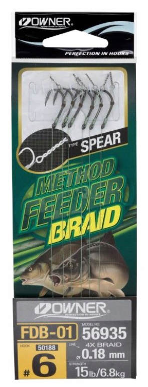 Haczyki gruntowe, z przyponem, z zadziorem Owner Method Feeder FDB-01 6 szt. • Cena, Opinie ...