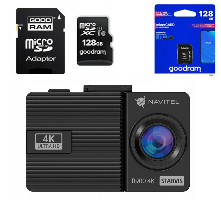 Wideorejestrator NAVITEL R900 4K UHD + MAPY + KARTA 128GB R900 4K za ...