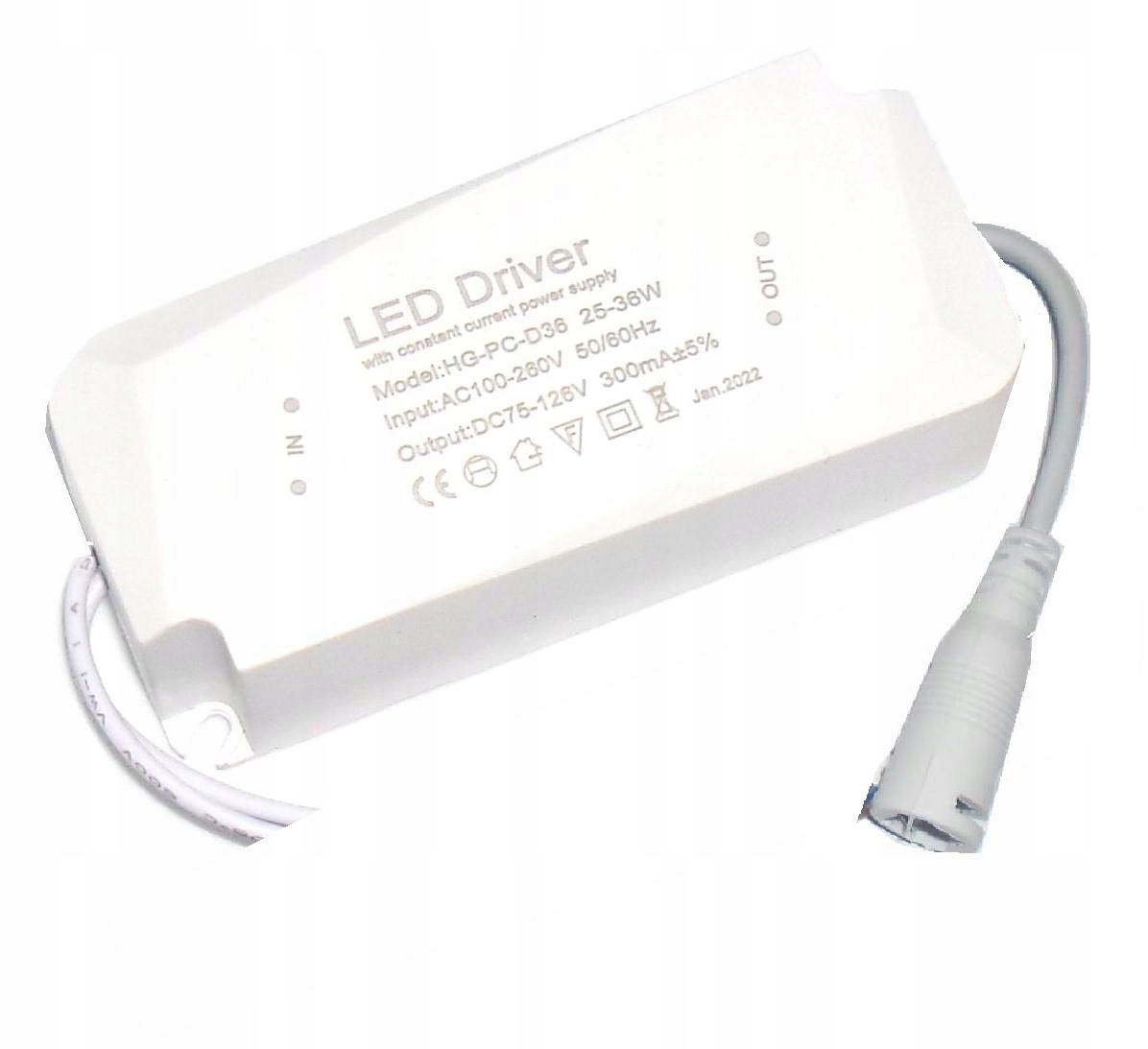 Светодиодный драйвер 25-36x1 Вт 300 мА 36 Вт Блок питания КАЧЕСТВО ...