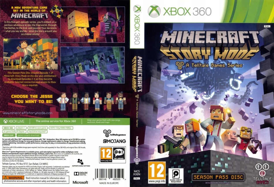 Minecraft: Story Mode - A Telltale Games Series - Season 1 Xbox 360 ...
