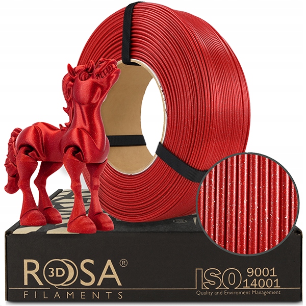 Filament 3D ReFill PLA Galaxy 1,75mm Karmin Red 1kg ROSA3D Filaments ...