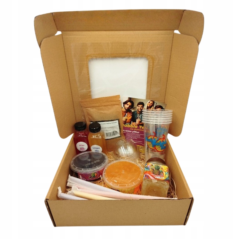 Sada pro přípravu Bubble Tea KIT V DUŻY Dárek pro děti, (5905108764883 ...