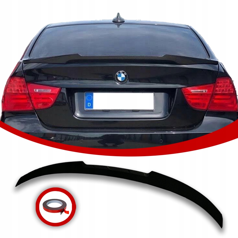 BMW E92 LOTKA SPOILER SPOJLER M4 LOOK CZARNY POŁYSK za 55,63 € - Allegro