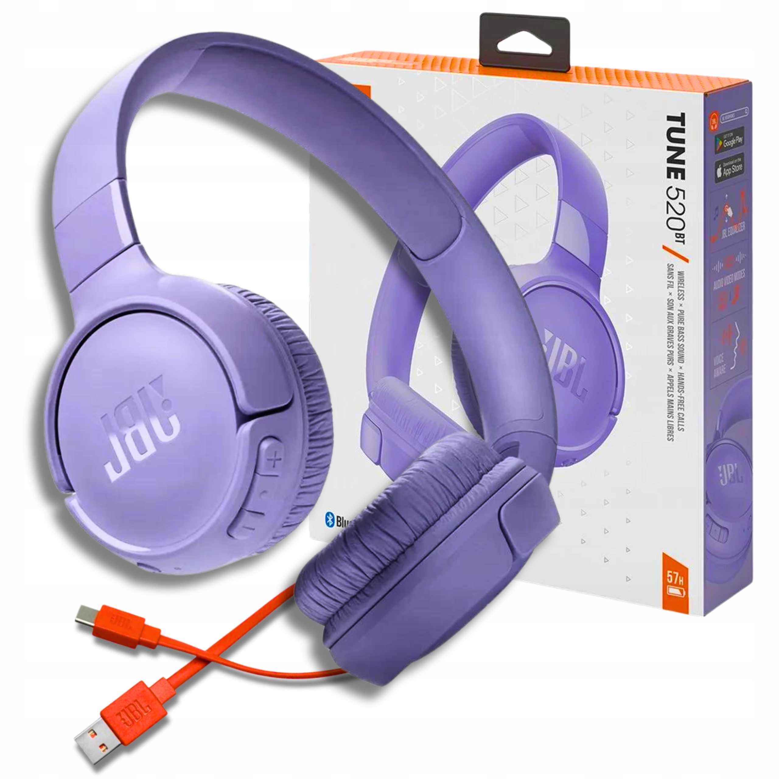 SLUCHAWKI BEZPRZEWODOWE JBL NAUSZNE FIOLETOWE 40H SKŁADANE BLUETOOTH TYP C - Sklep, Opinie, Cena ...