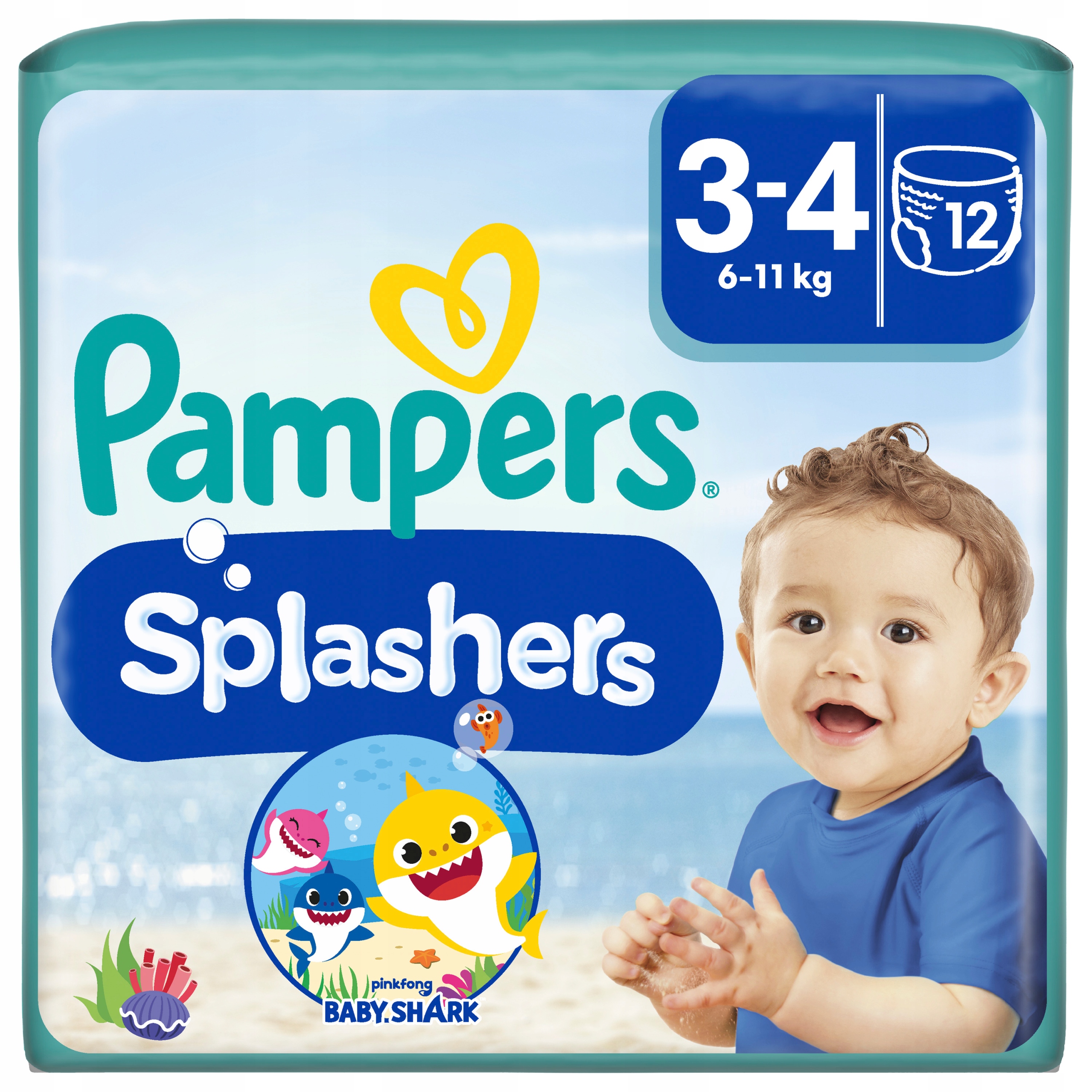Pampers Splashers Rozmiar 3 12 szt. 6-11 kg Pieluchomajtki ...