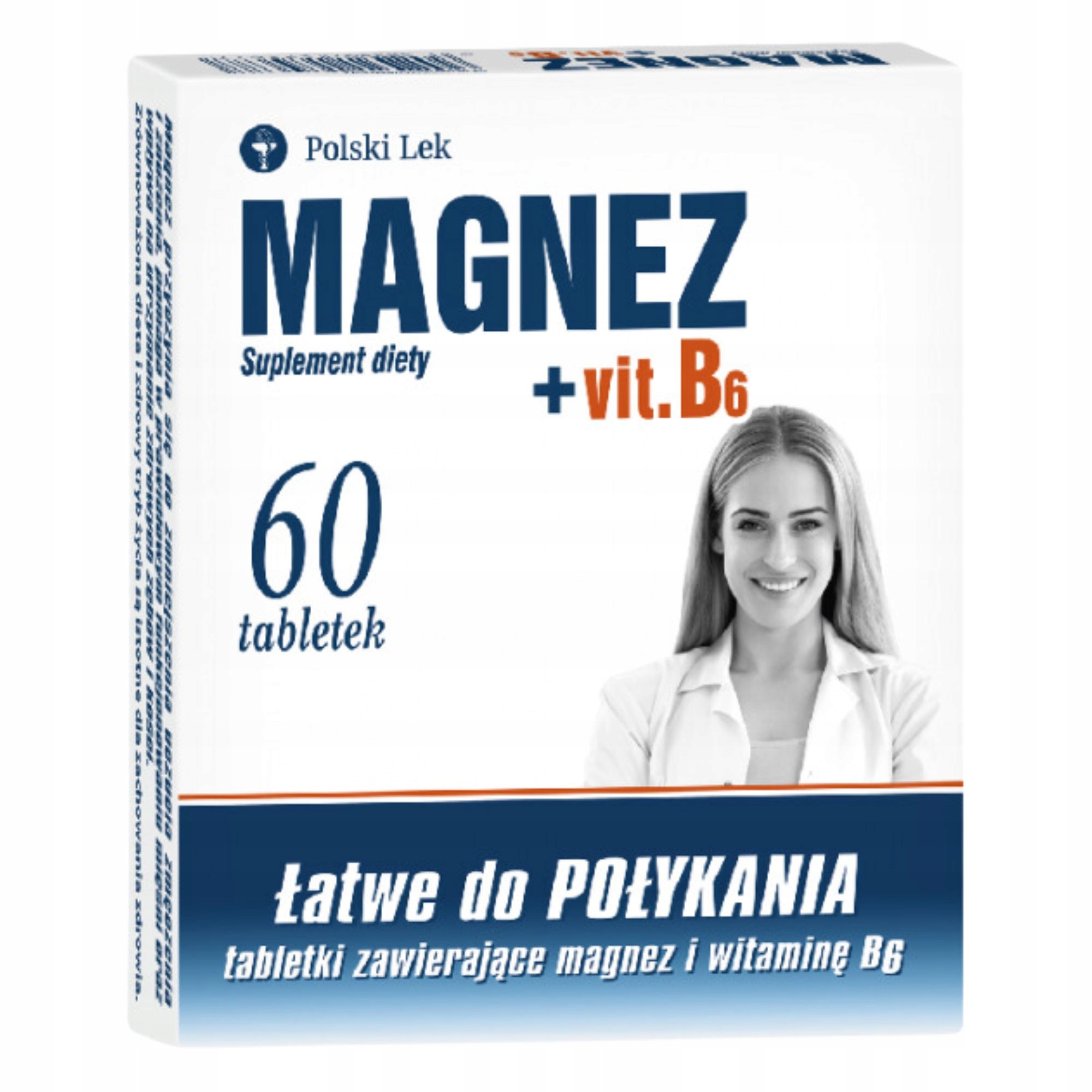 POLSKI LEK MAGNEZ + VIT. B6 60 tabl. (5902891174677) • Cena, Opinie ...