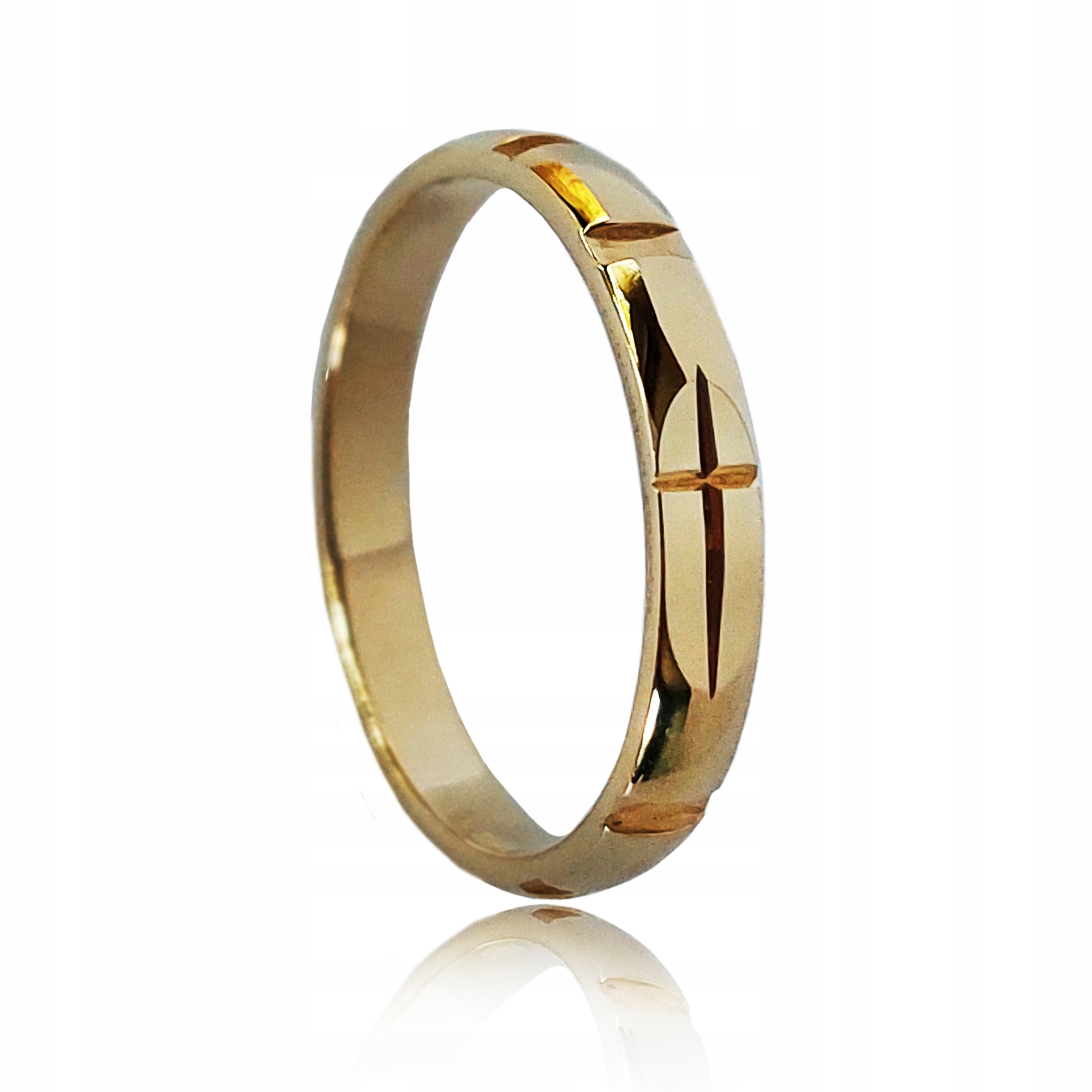 złoty różaniec na palec 585 3 mm 16 • Cena, Opinie • Pierścionki ...