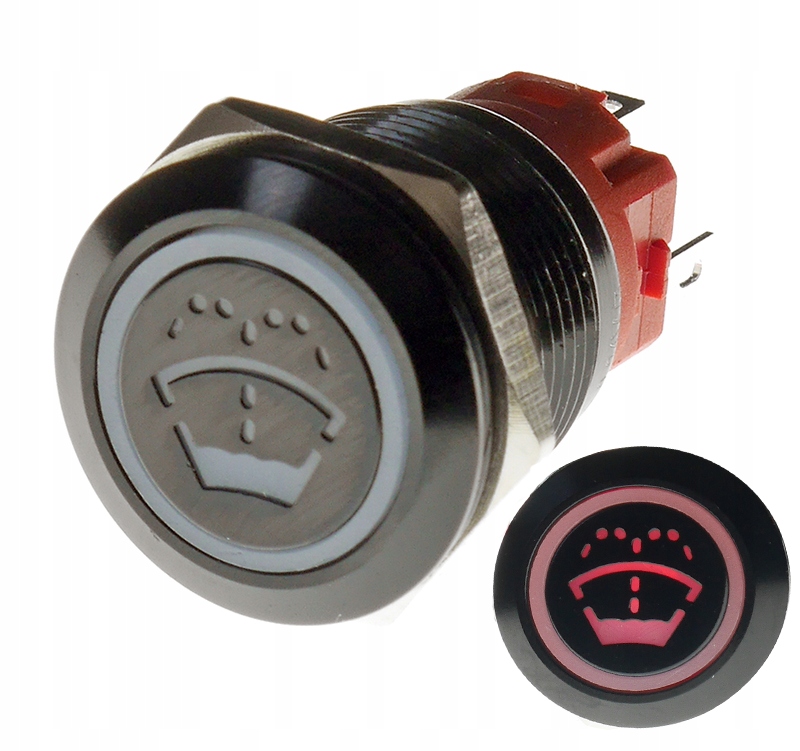 PRZYCISK WANDALOODPORNY 19mm SPRYSKIWACZE 12V 3A CZERWONY - Sklep ...