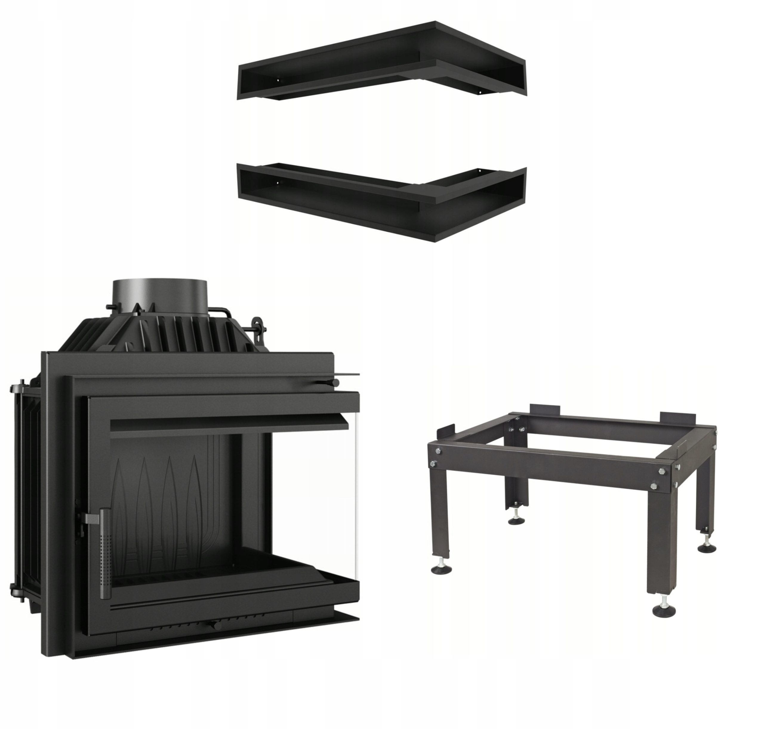 Kominek powietrzny Kratki Simple prawy BS 8 kW fi 200 mm (5902539505665 ...