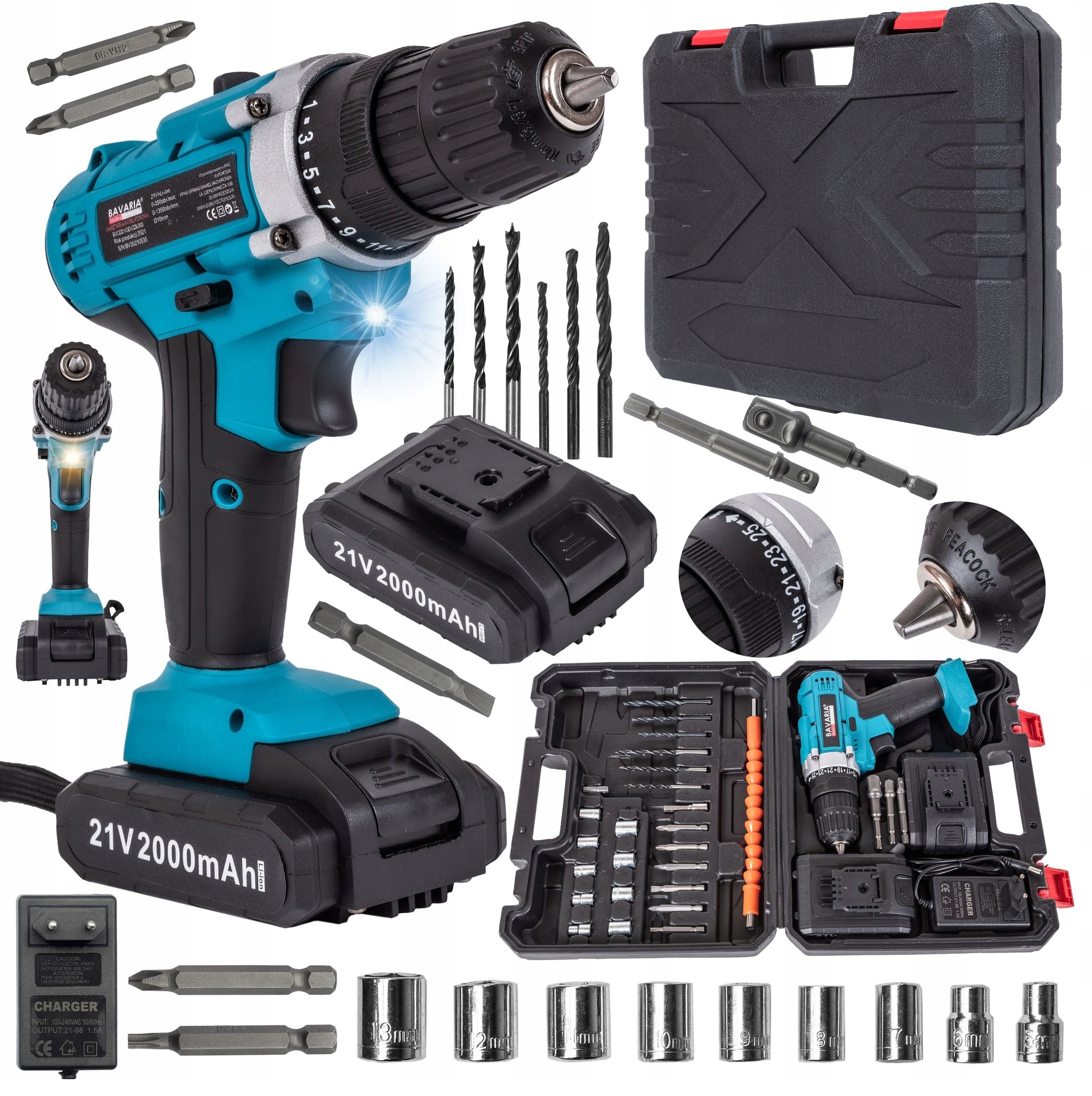 Wkrętarka Bavaria zasilanie akumulatorowe 18 V BVCD21/QD-CDL003 (5902067619674) • Cena, Opinie ...