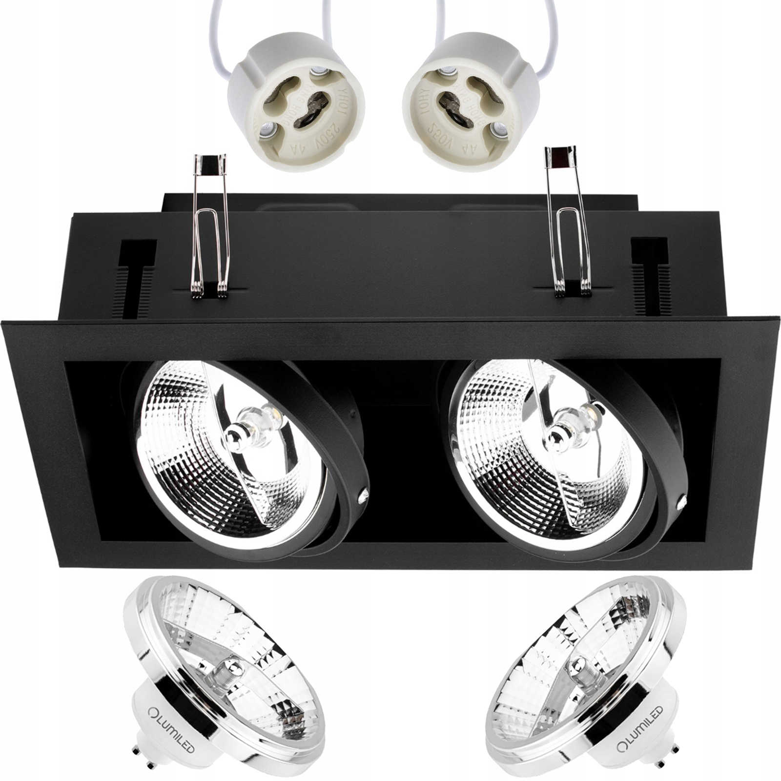 OPRAWA HALOGEN SUFITOWA RUCHOMA 2XAR111 GU10 LED (sufitowy halogenowa ...