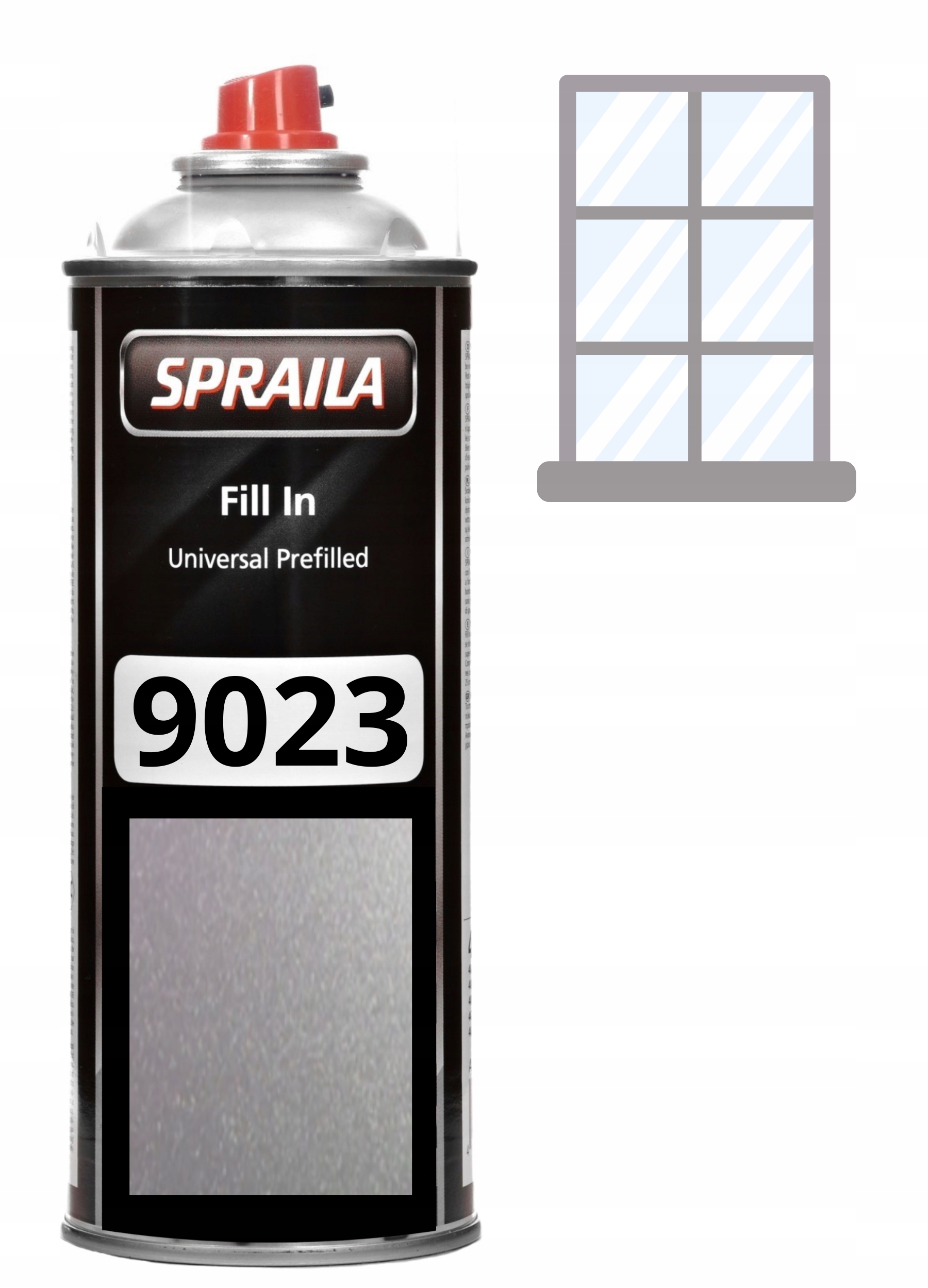 RAL 9023 POŁYSK OKNA DRZWI I PARAPETY PCV ABS FARBA LAKIER SPRAY 400ML ...