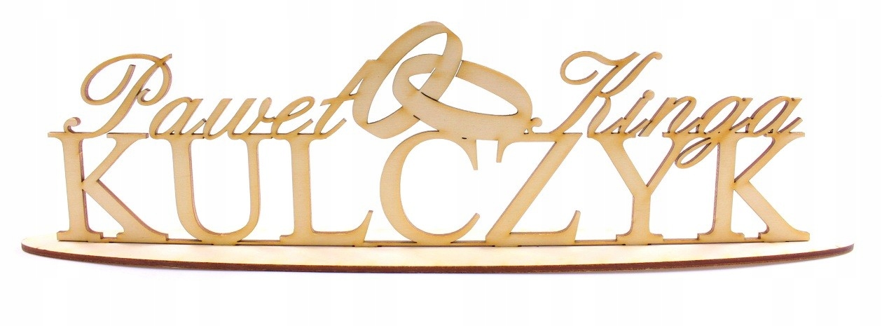 ESKÜVŐI FELIRAT ESKÜVŐI ASZTALRA Névre szóló 36 cm za 2285.00HUF-ért ...