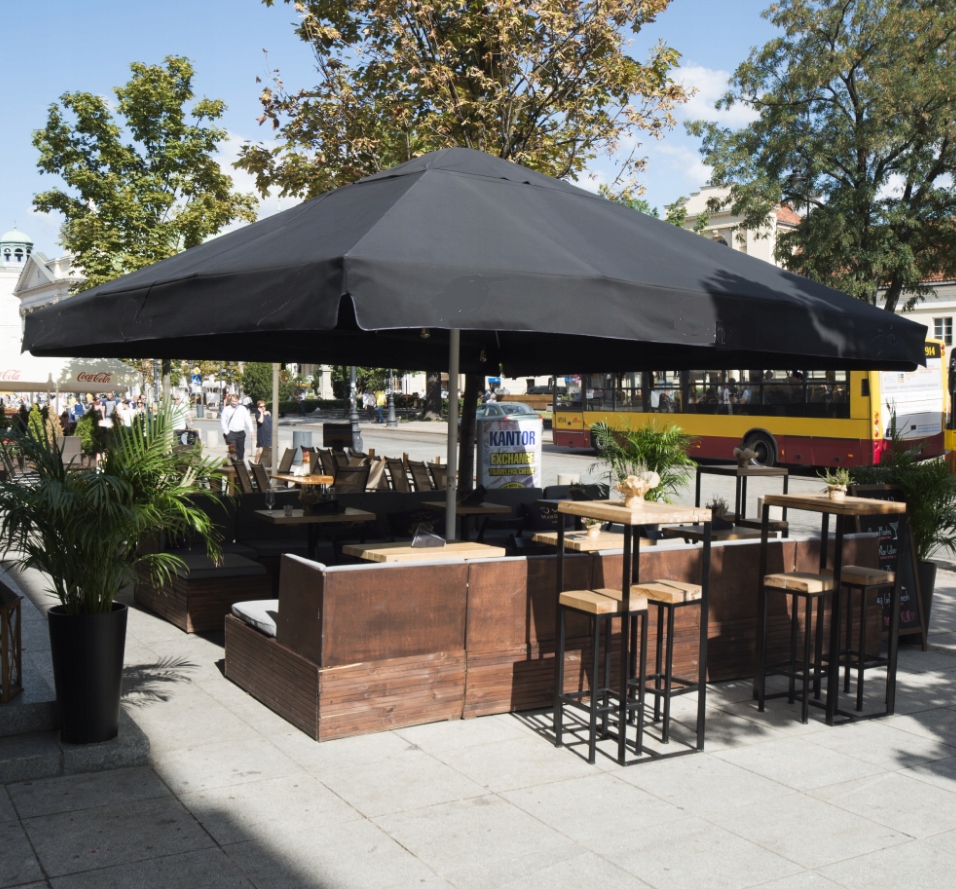 PARASOL OGRODOWY DO RESTAURACJI 4x4m HORECA DUŻY • Cena, Opinie ...