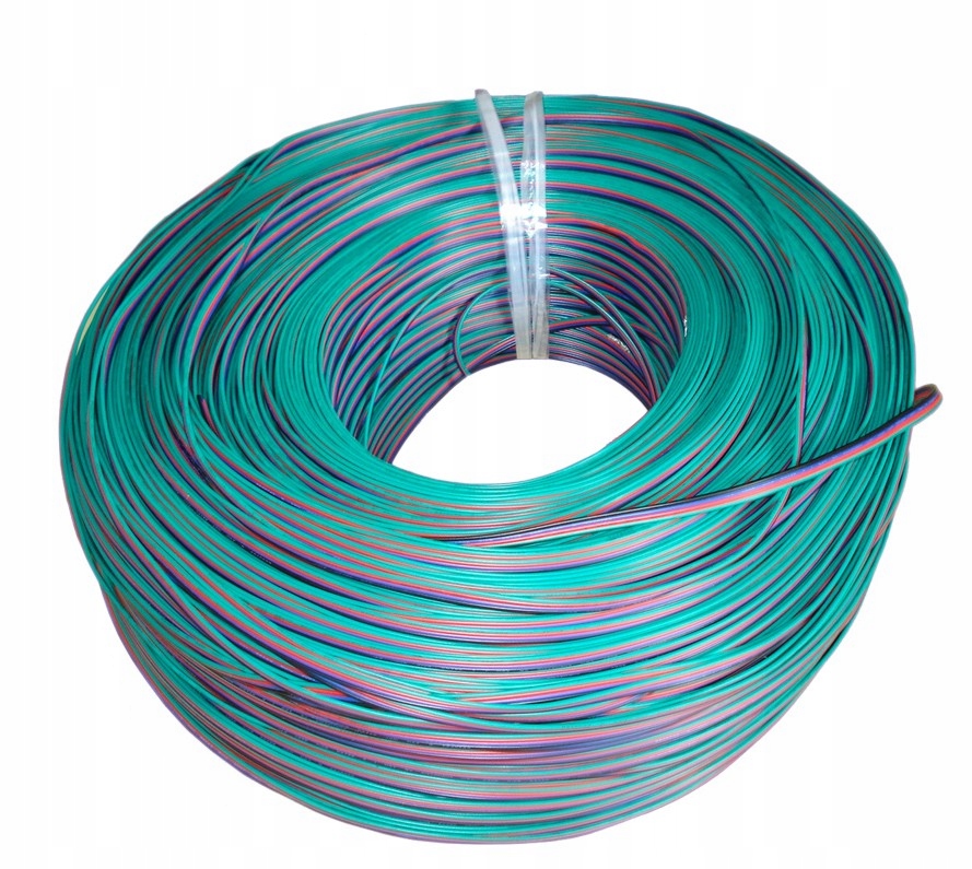 Kabel przewód 4 żyłowy do led 12V RGB • Cena, Opinie - Allegro
