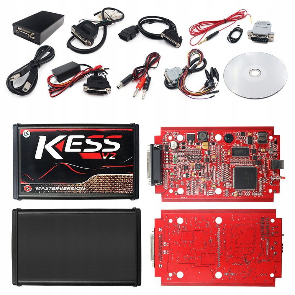 PROGRAMATOR INTERFEJS KESS V2.80 ECU 5.017 CZERWONY UE 3Ccc ...