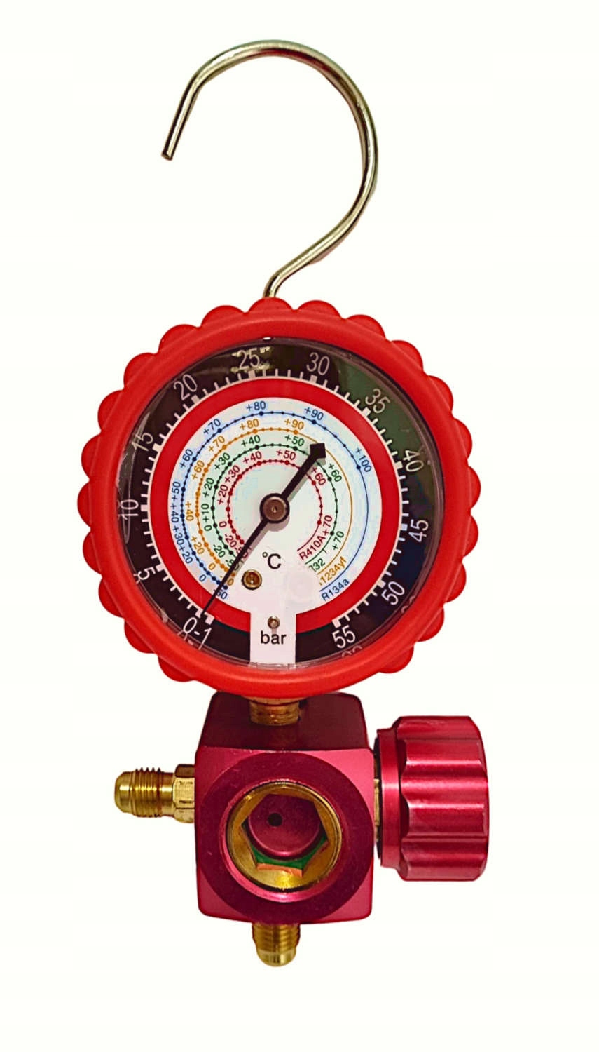 Manometer pre klimatizáciu R134a 1234yf R32 55bar - Allegro