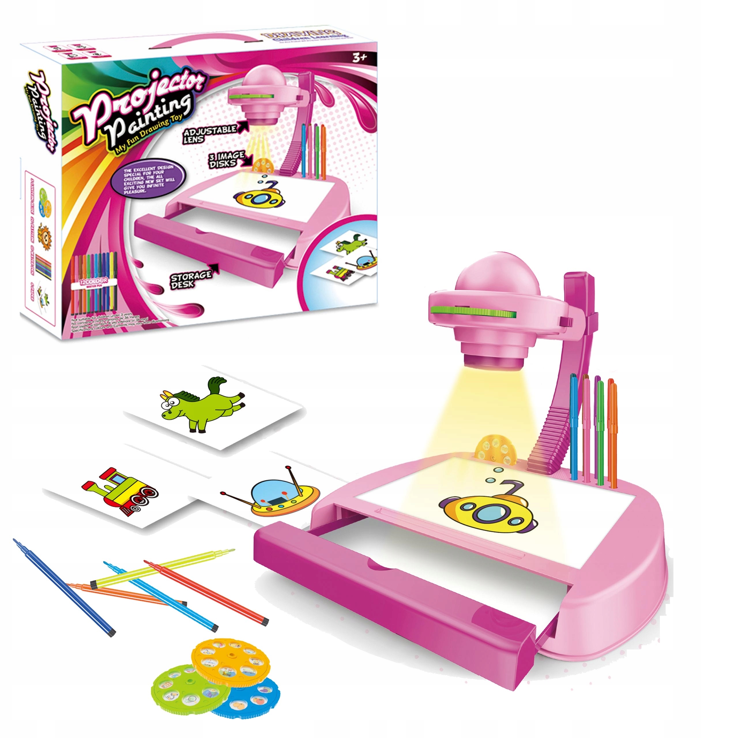 PROJEKTOR DO RYSOWANIA RZUTNIK TABLICA 24 SLAJDY (5903631425127) • Cena ...