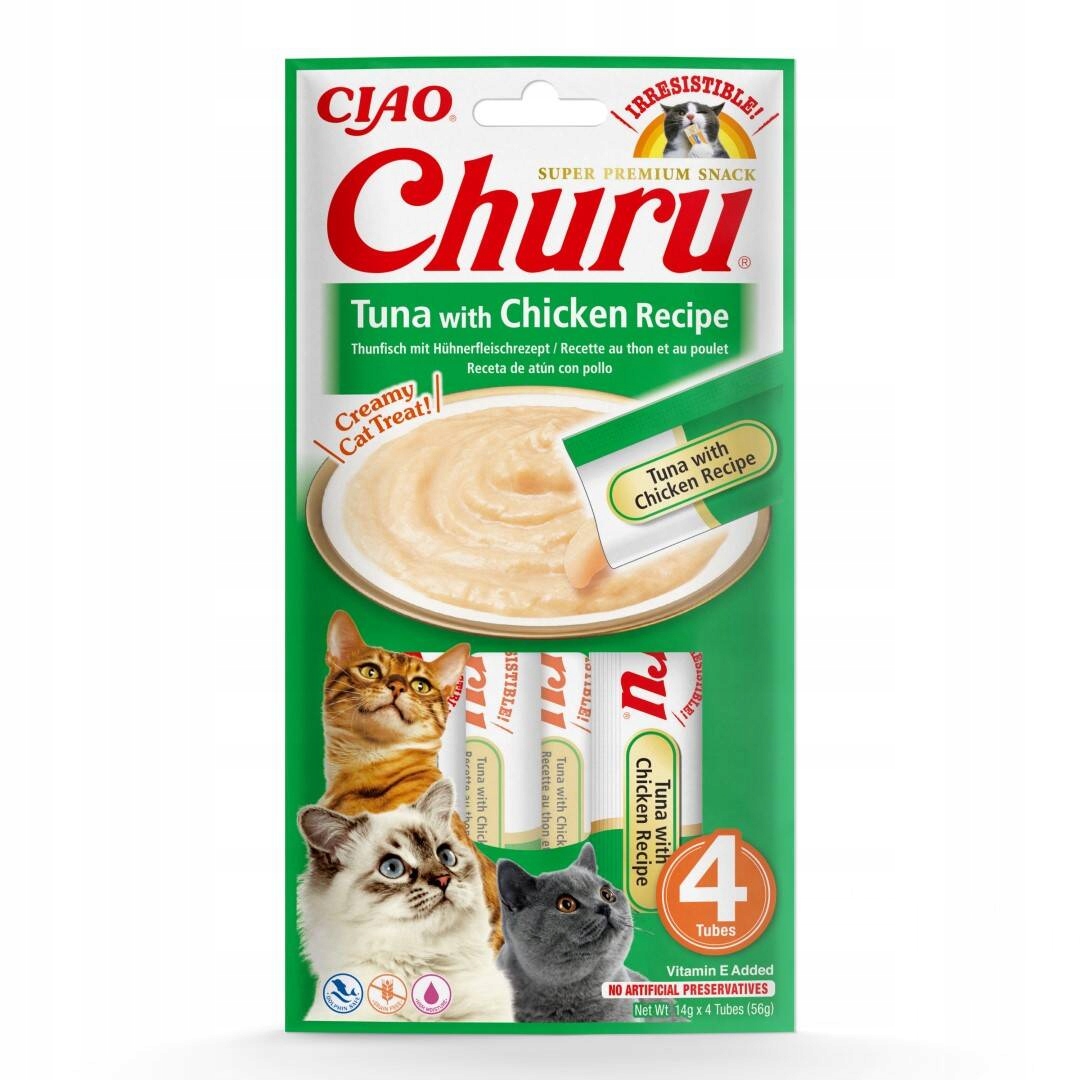 Inaba Cat Churu 56g Kremowy Przysmak Dla Kota Pasta Tuńczyk Z ...