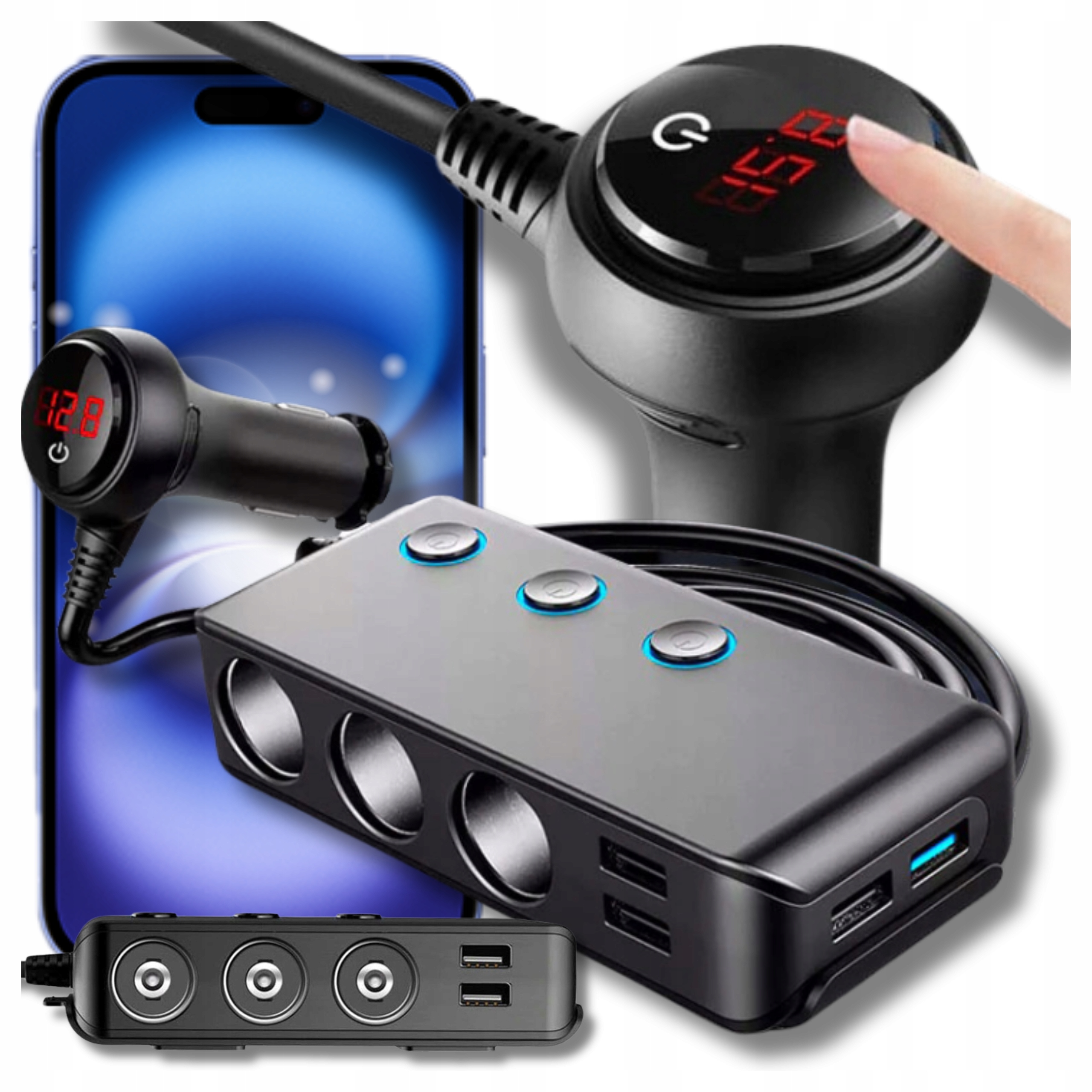 ROZDZIELACZ GNIAZDA ZAPALNICZKI 12/24V 4x USB QC 5904280189811 za 75.00PLN z Aleksandrów Łódzki ...