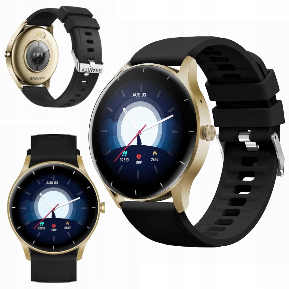 Smartwatch Gravity męski damski ROZMOWY SMS FB SPORT MENU PL • Cena ...