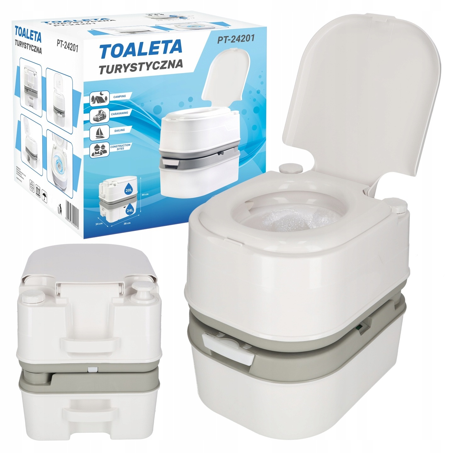 TURISTICKÁ TOALETA PŘENOSNÁ KEMPINGOVÁ MOBILNÍ WC NA POZEMEK POD STAN ...