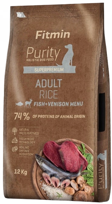 FITMIN DOG PURITY ADULT RICE sucha karma dla psa DZICZYZNA I RYBA 12 kg (8595237015993) • Cena ...