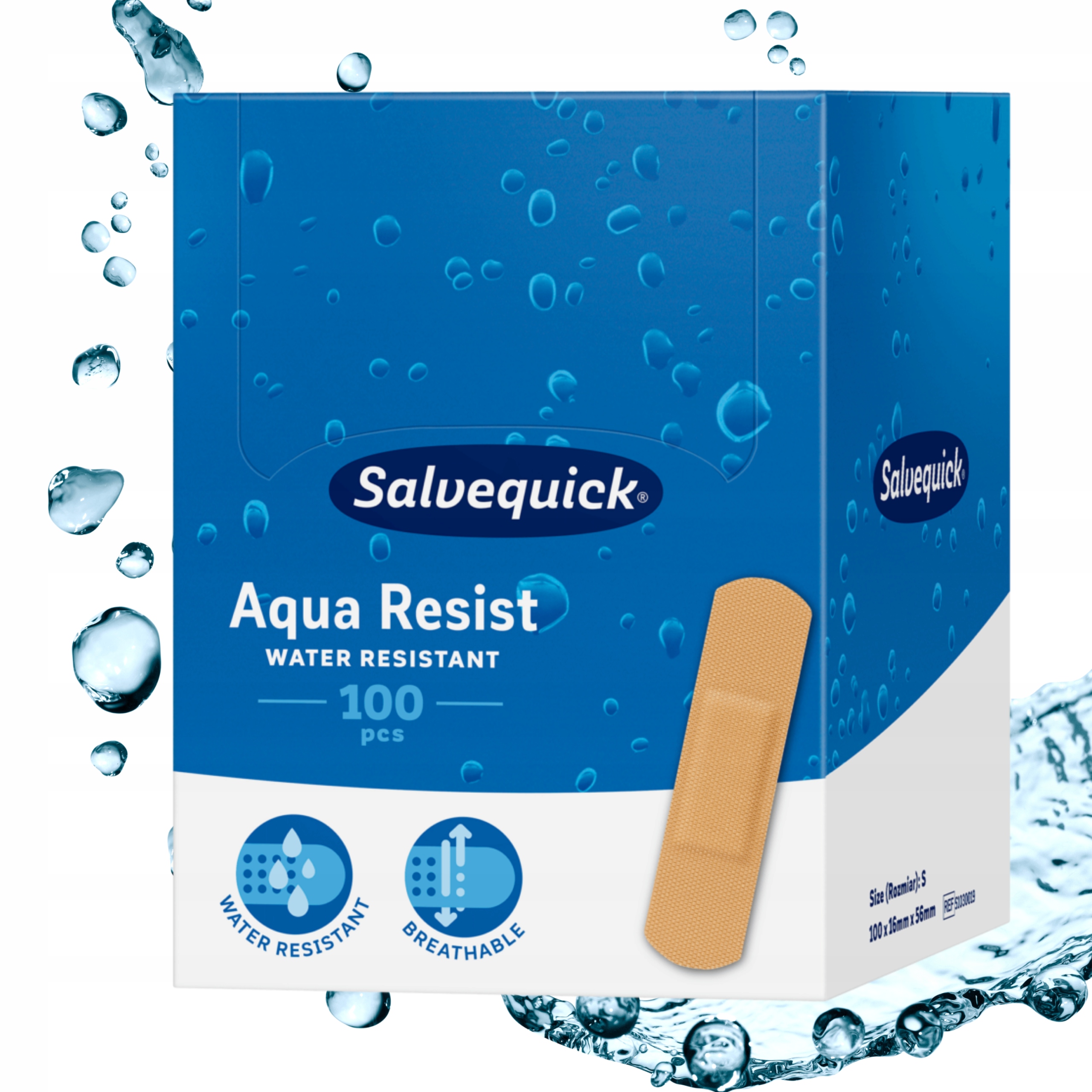 PLASTRY ZESTAW 100 SZT WODOODPORNY 16 * 56 PLASTER SALVEQUICK S ...