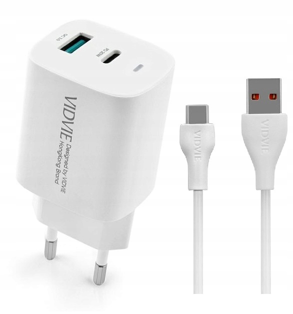 SZYBKA ŁADOWARKA SIECIOWA DO TELEFONU 2xUSB USB-C 20W PD QC 3.0 KABEL TYP C - Sklep, Opinie ...