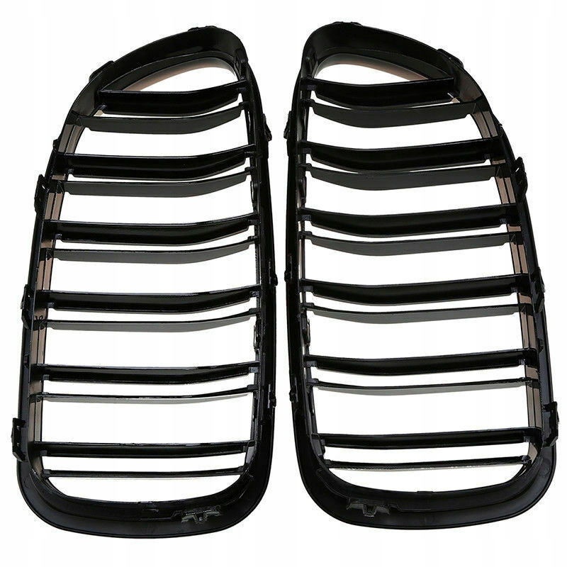 028GBD NERKI W GRILL ATRAPY CZARNY POŁYSK PODWÓJNE dla BMW F10 F11 F18 ...