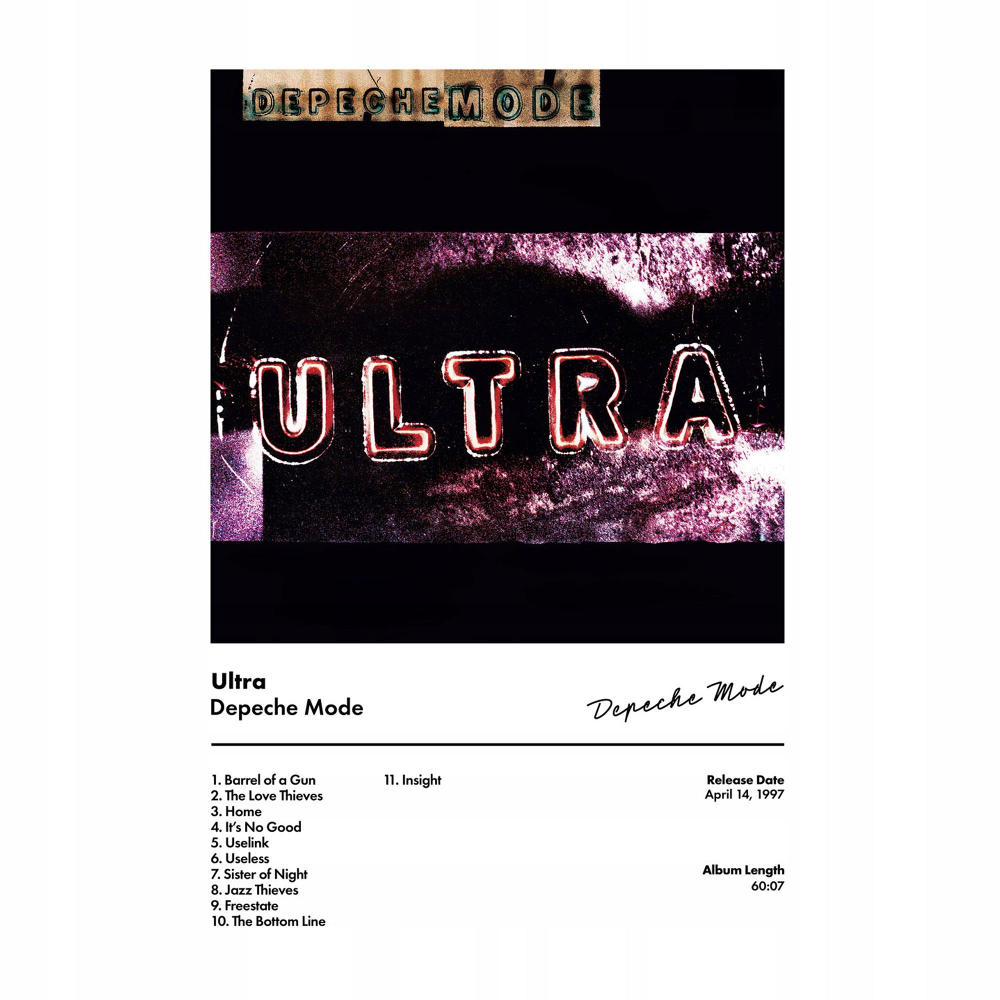 Plakat Depeche Mode Ultra Album Cover • Cena, Opinie • Plakaty ...